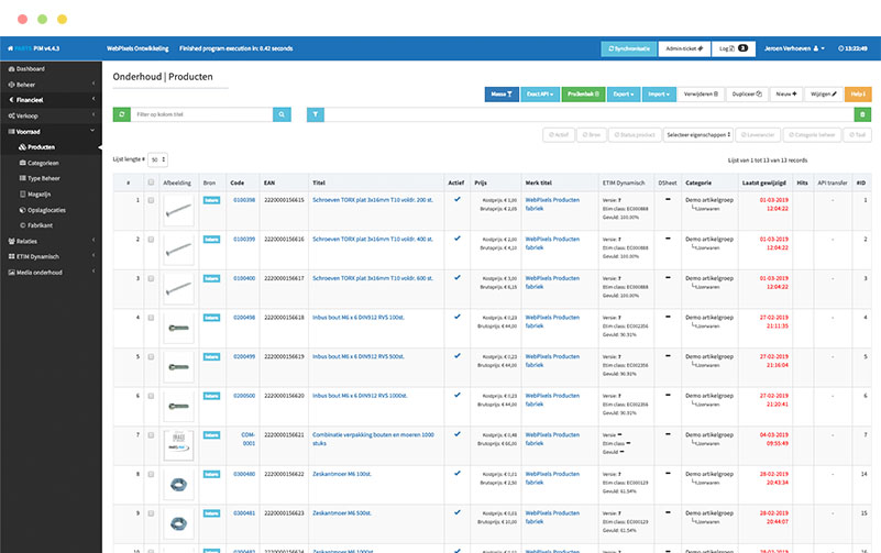 Product Informatie Management met PARTS-PIM - WebPixels Product Informatie Management met PARTS-PIM - WebPixels
